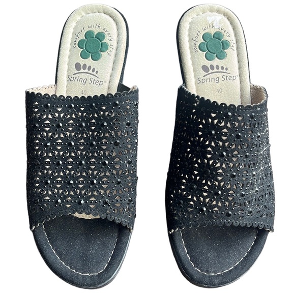 Spring Step | Shoes | Spring Step Black Wedge Heel Size Us 9 Eur 4 ...
